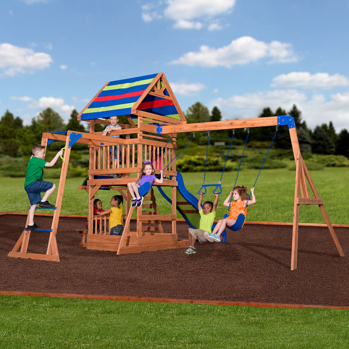 Beach Front Wooden Swing Set - Playsets | Backyard Discovery