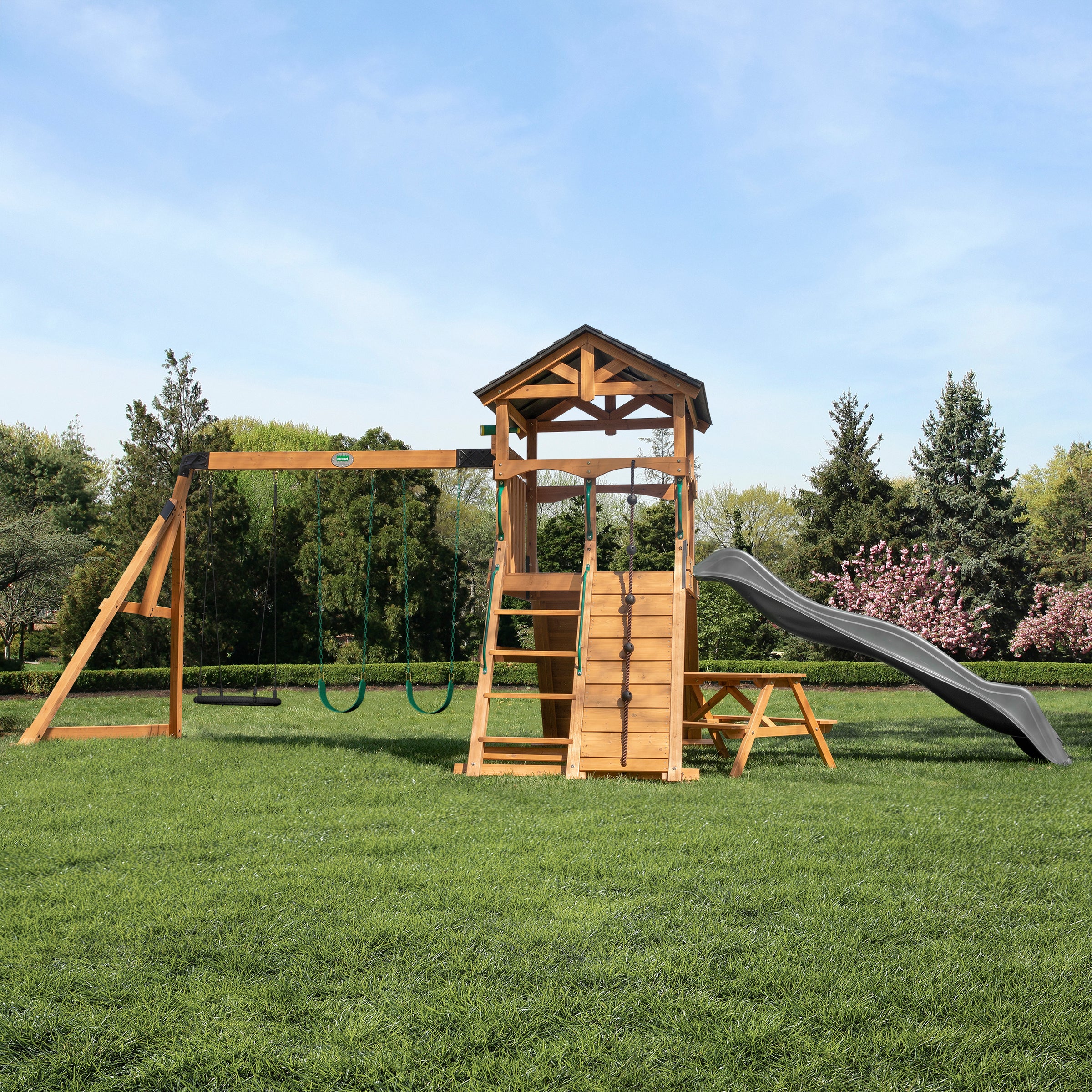 Endeavor II Swing Set with Wave Slide