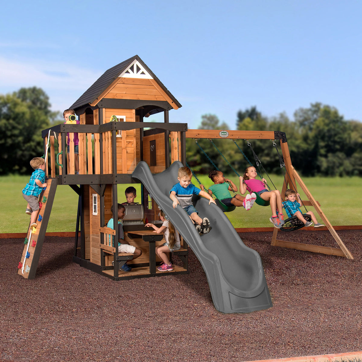 Canyon Creek Swing Set for Kids - Backyard Discovery