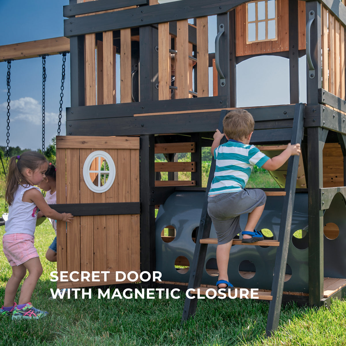 Mystic Tower Swing Set – Backyard Discovery