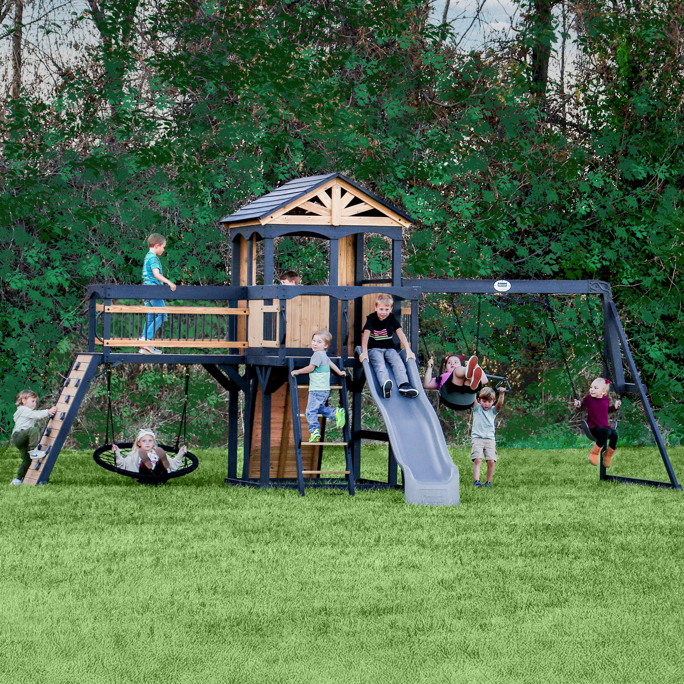 Timber Crossing Outdoor Wooden Swing Set