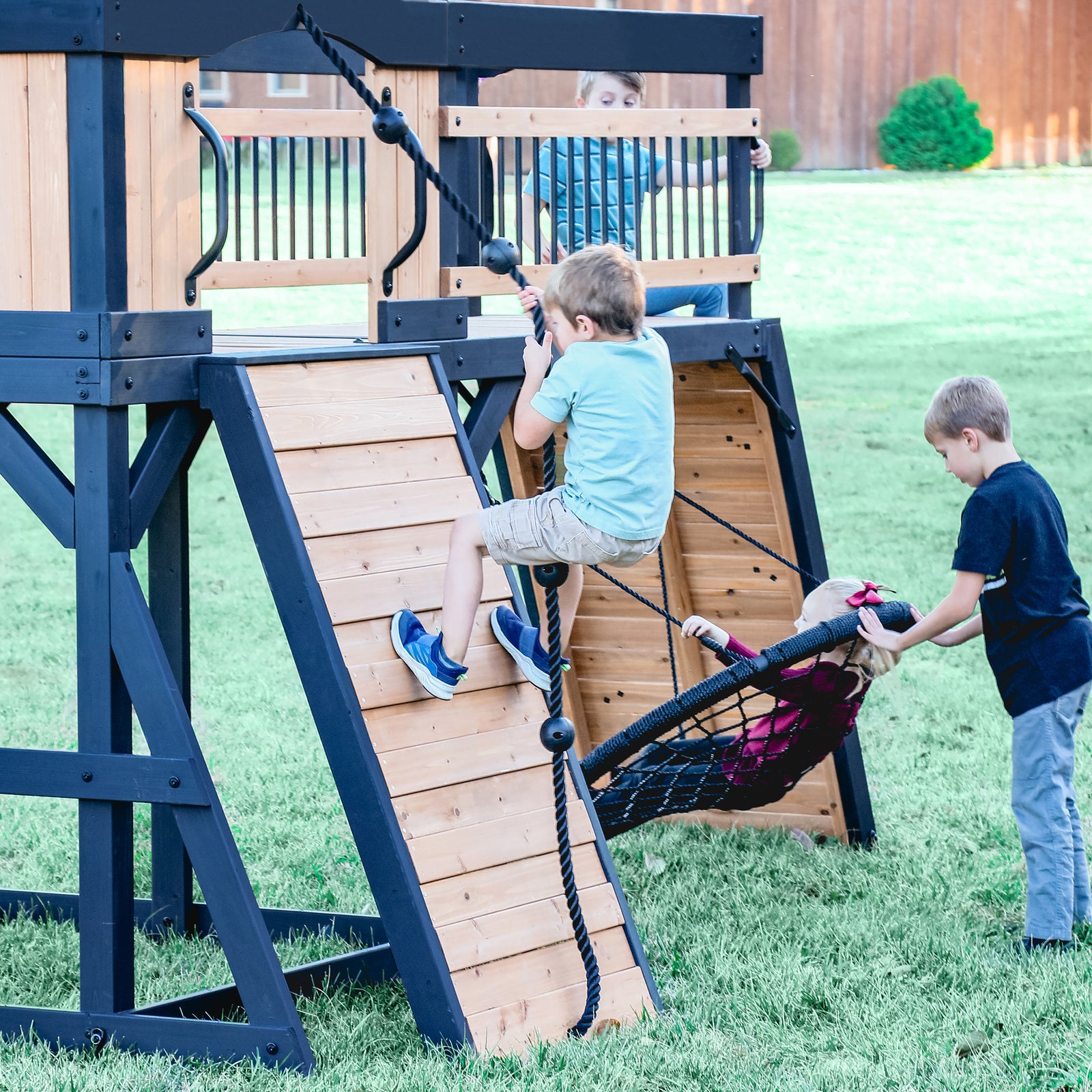 Timber Crossing Outdoor Wooden Swing Set