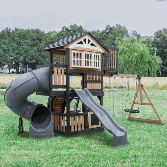 Caribbean Wooden Swing Set for Kids - Backyard Discovery