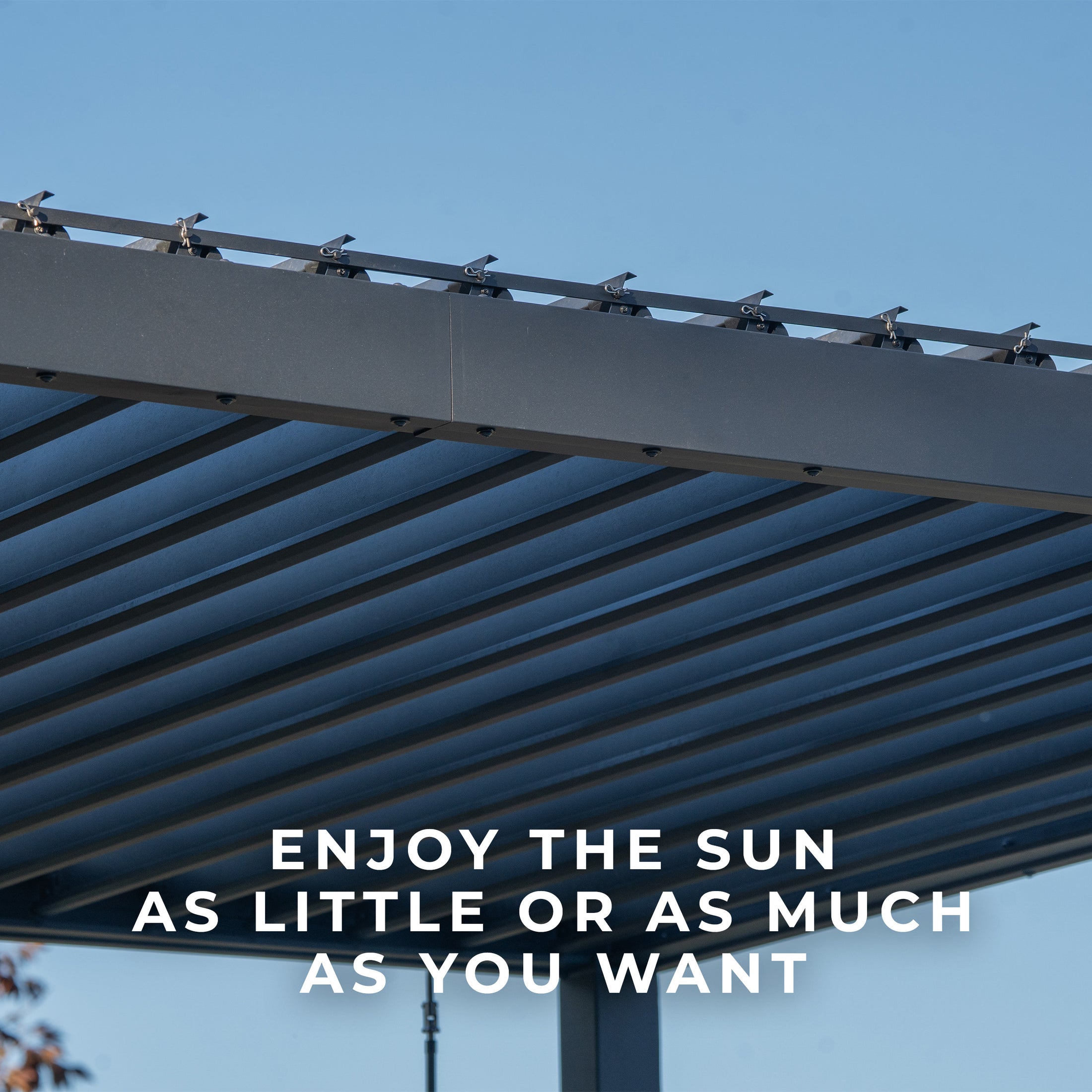 14x10 Sarasota Steel Louvered Pergola