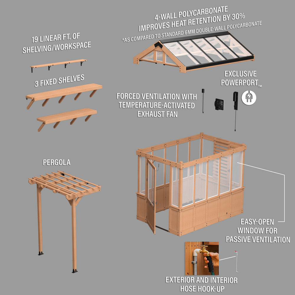 9x6 Bellerose Greenhouse – Backyard Discovery