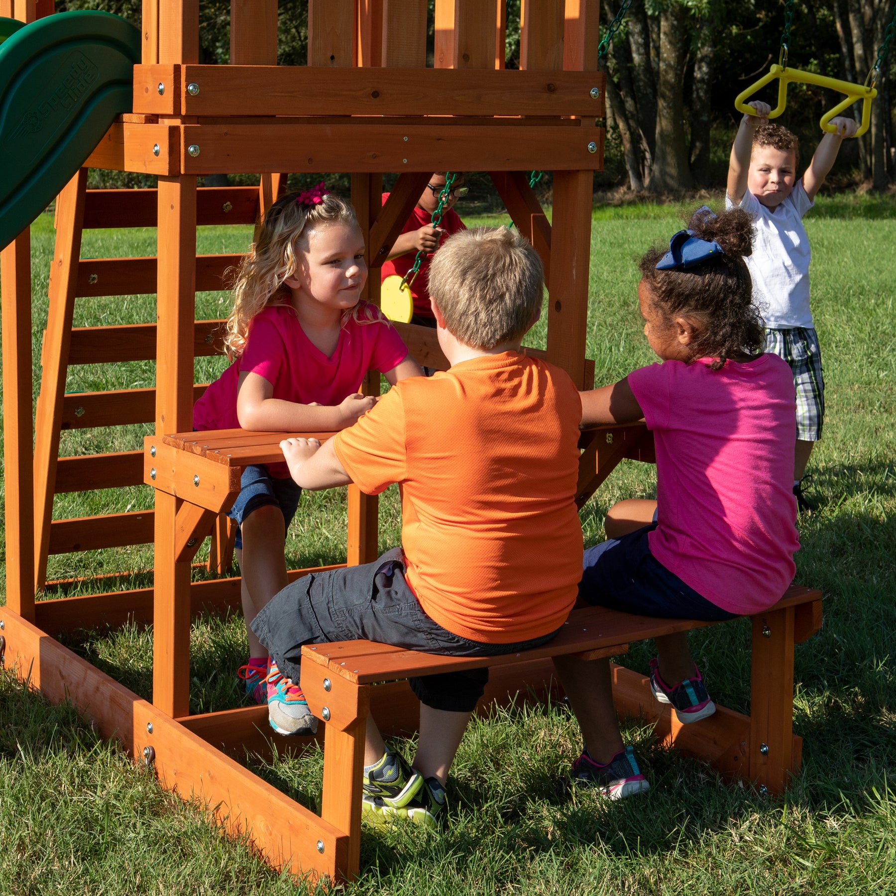 Tucson Wooden Swing Set for Kids - Backyard Discovery