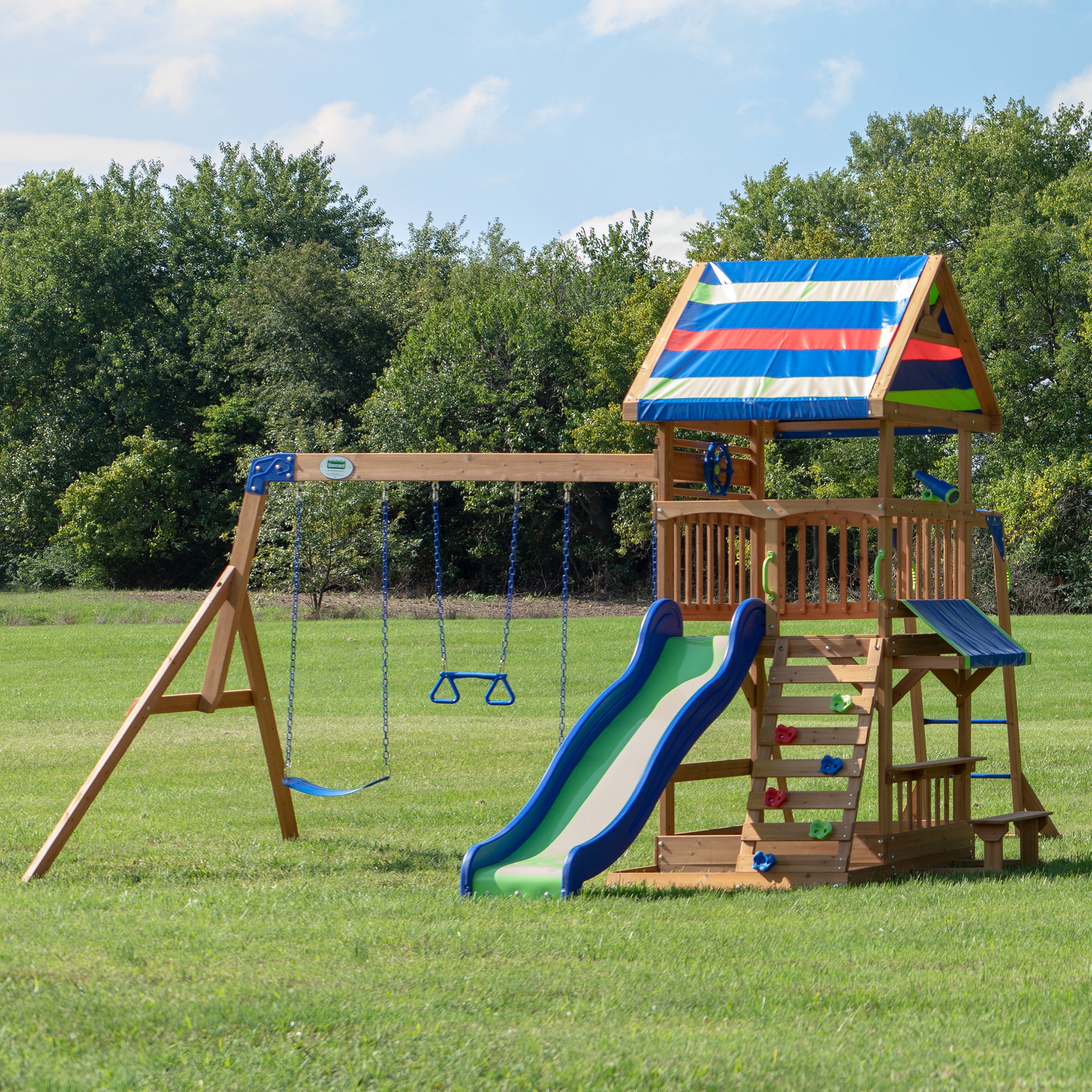 Beach Front Wooden Swing Set - Playsets | Backyard Discovery