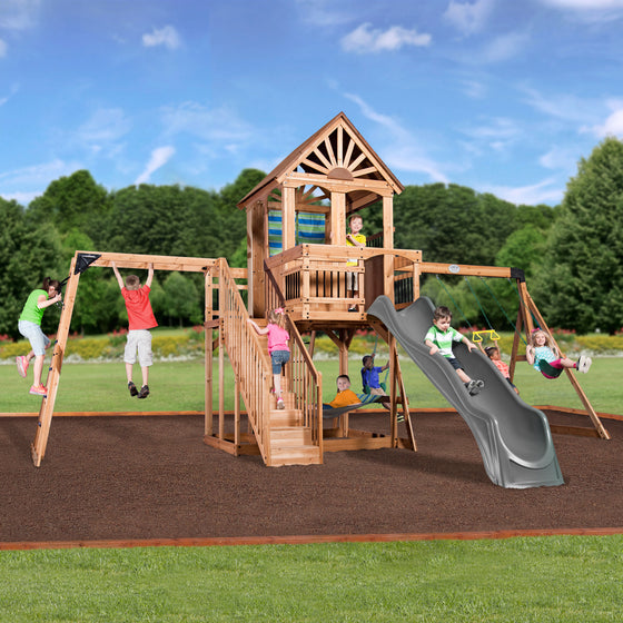 Caribbean Wooden Swing Set for Kids - Backyard Discovery