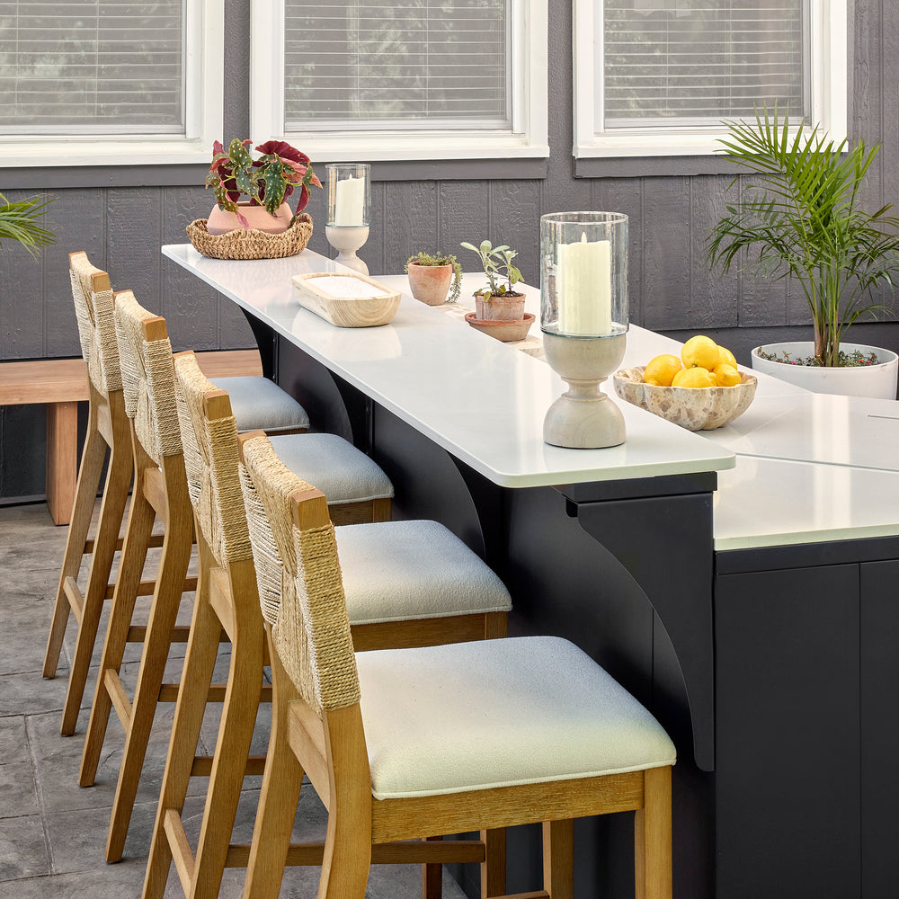 Emory Corner Outdoor Kitchen Island and Bar – Left