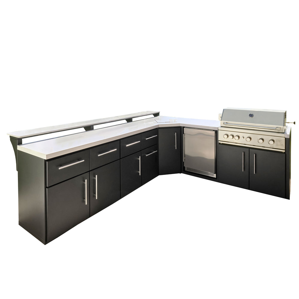 Emory Corner Outdoor Kitchen Island and Bar – Right