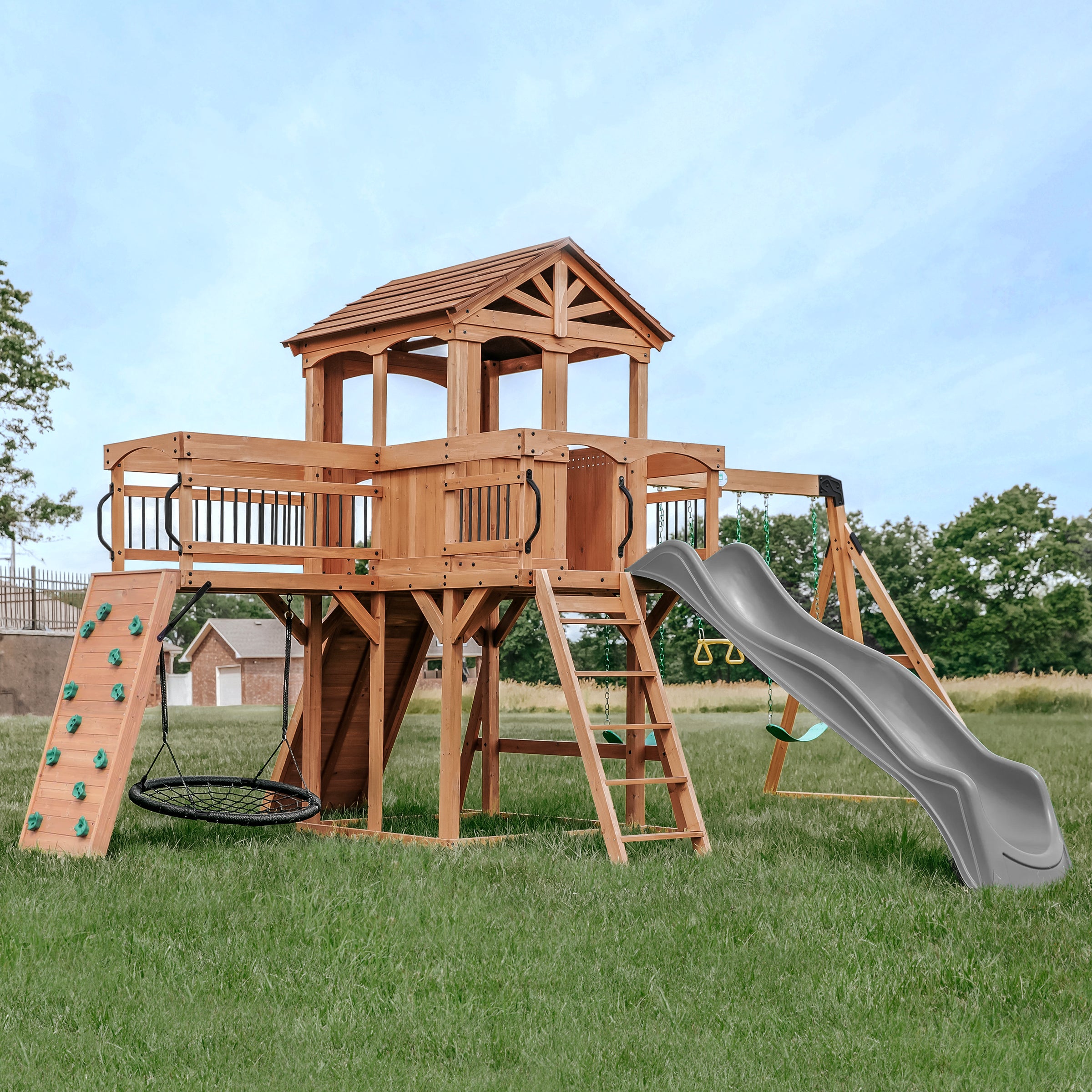Sterling Point Wooden Swing Set