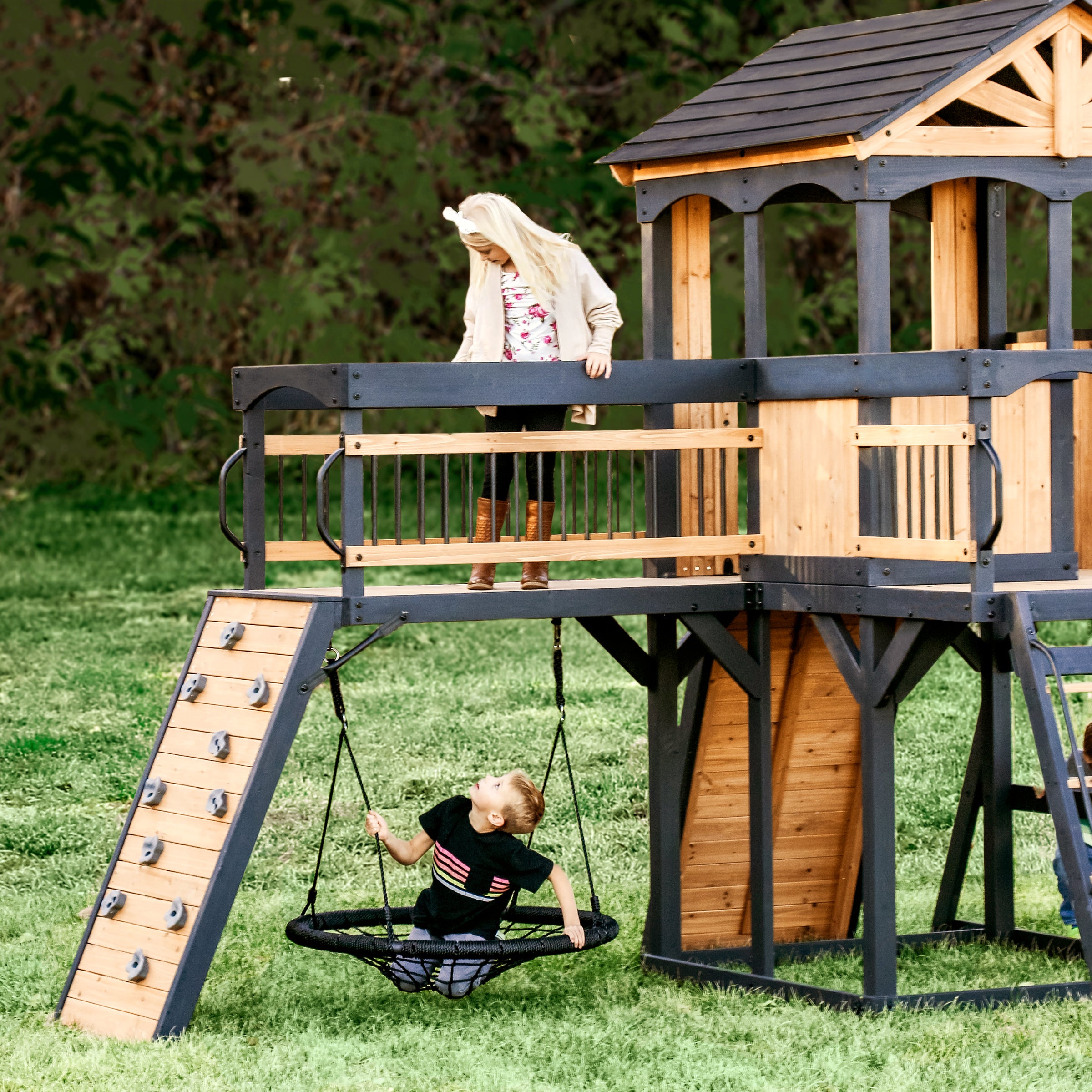 Timber Crossing Outdoor Wooden Swing Set