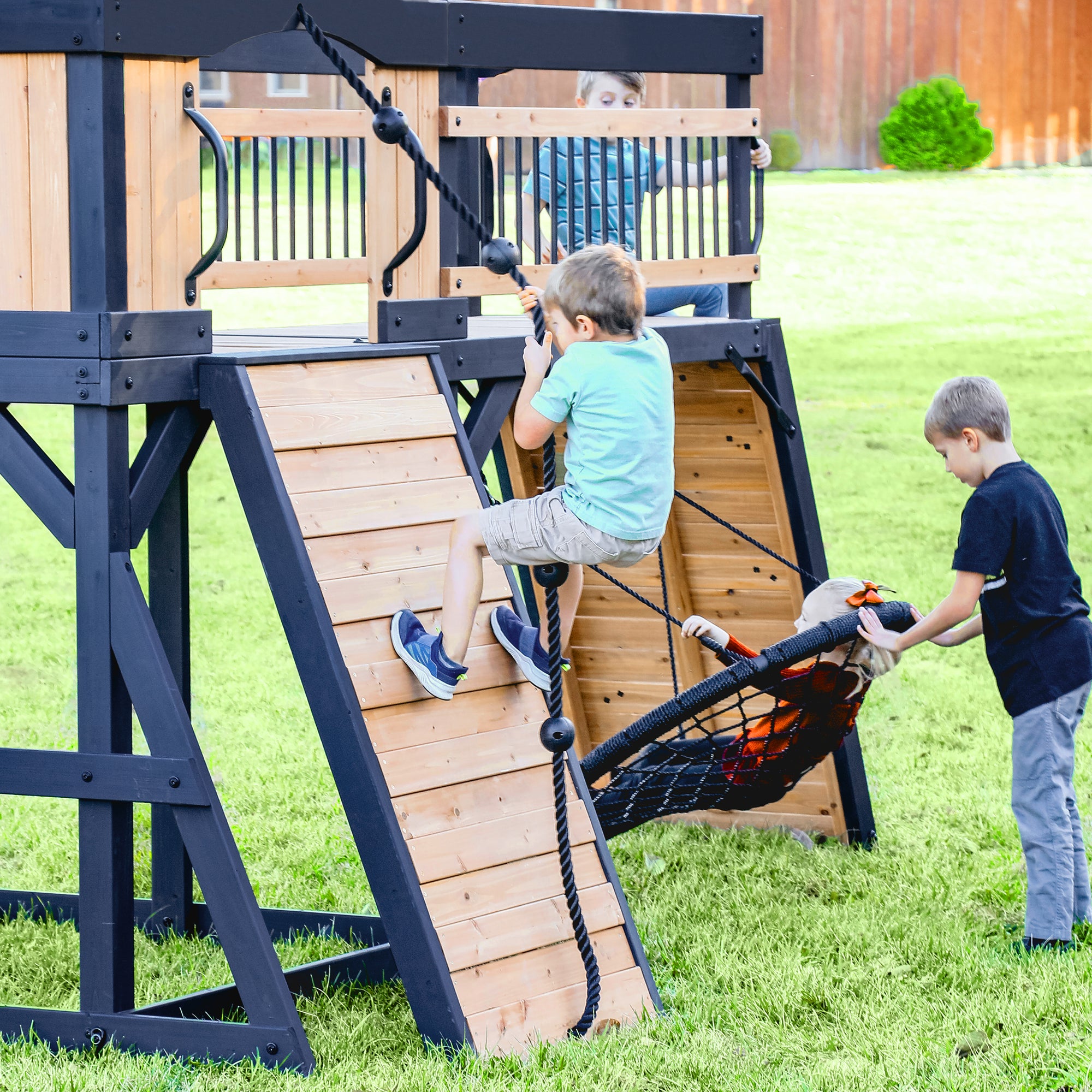 Timber Crossing Outdoor Wooden Swing Set