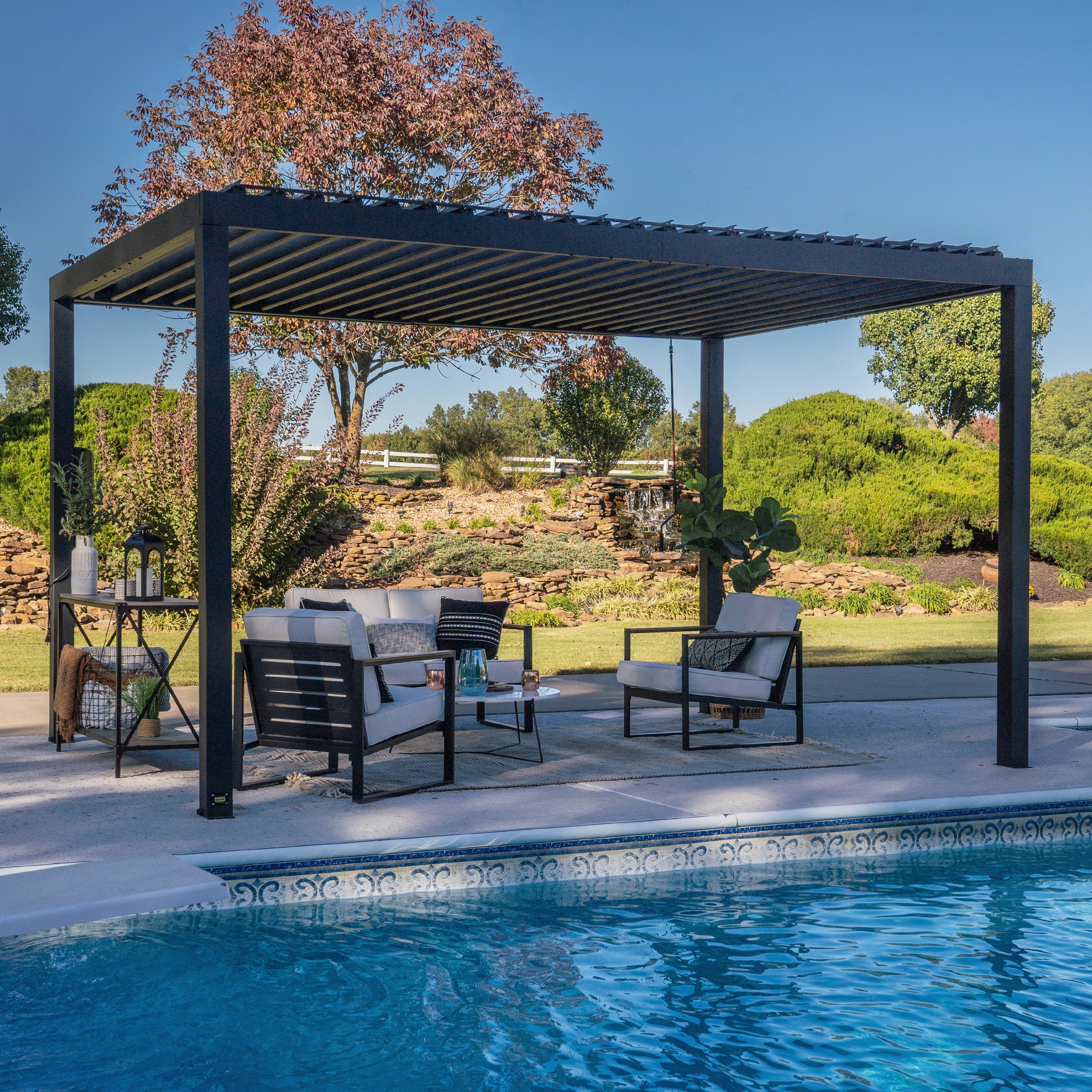 16x10 Sarasota Steel Louvered Pergola Backyard Discovery 16x10 Sarasota Steel Louvered Pergola Backyard Discovery