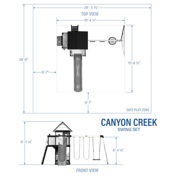 White Canyon Creek Outdoor Wooden Swing Set – Backyard Discovery