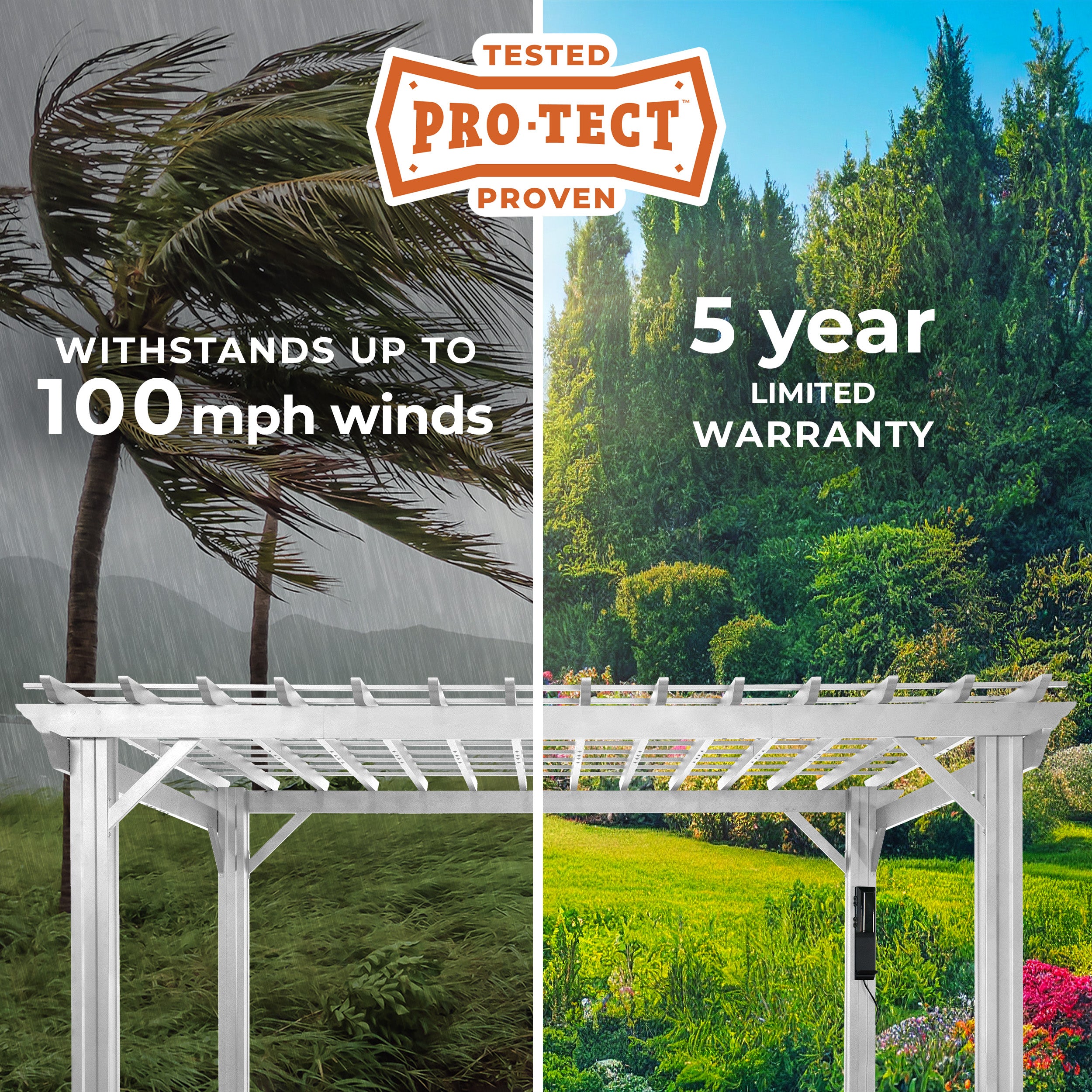 16x12 Hawthorne Traditional Steel Pergola – Backyard Discovery