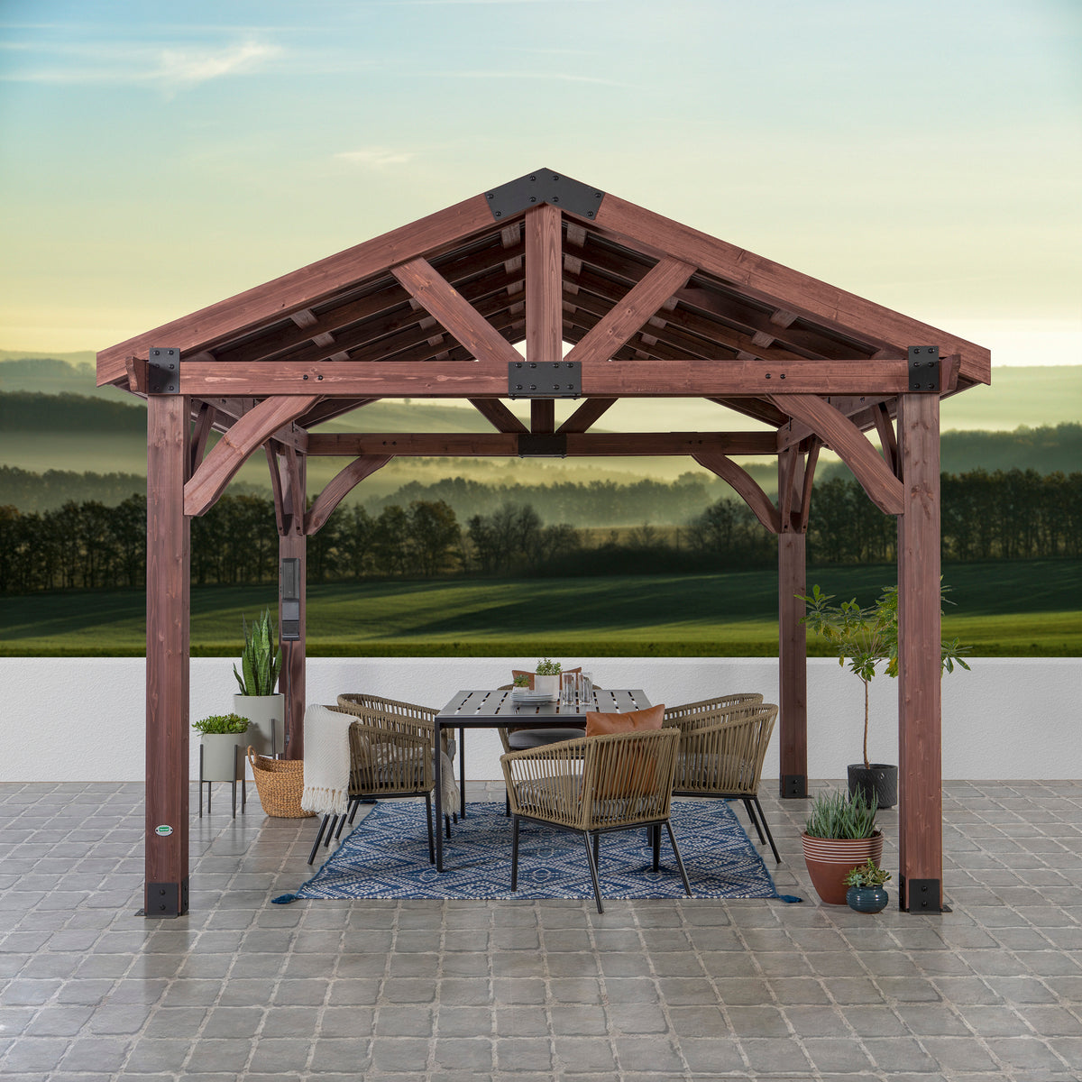 12x12 Arlington Gazebo with Electric – Backyard Discovery