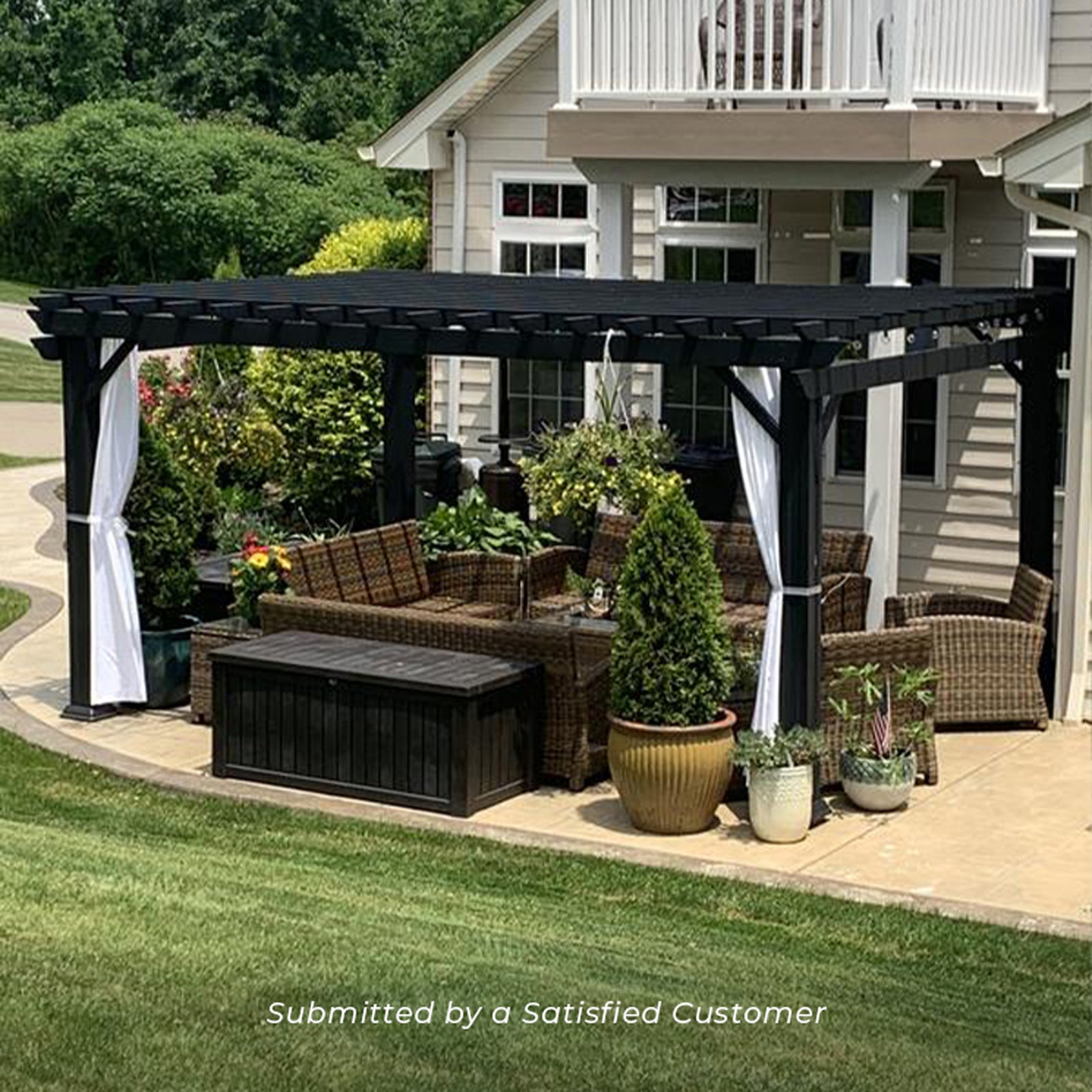 16x12 Stratford Traditional Steel Pergola – Backyard Discovery