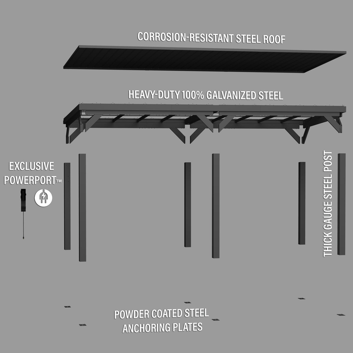 20x9.5 Stonebridge Gazebo/Carport – Backyard Discovery