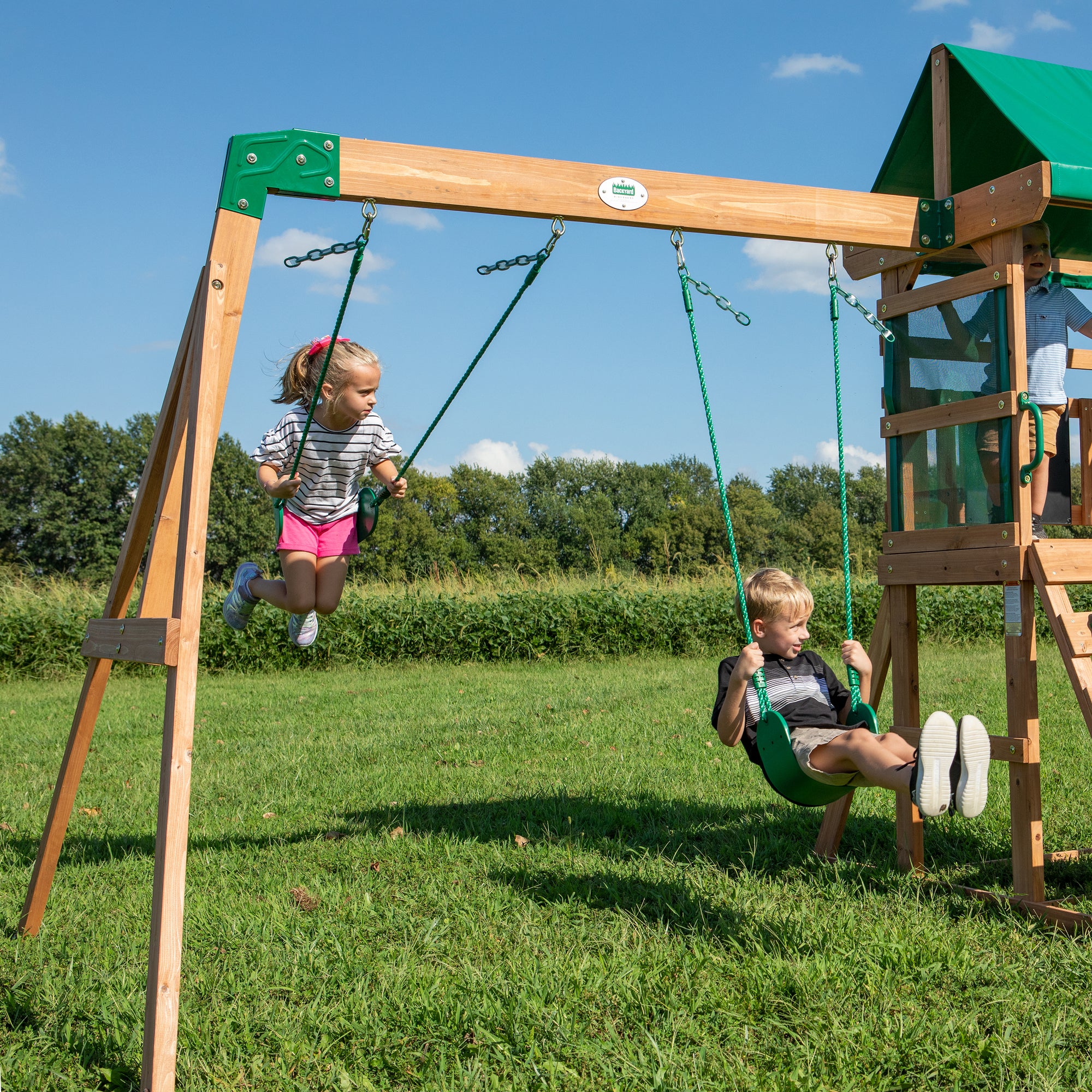 Buckley Hill Swing Set for Kids - Backyard Discovery