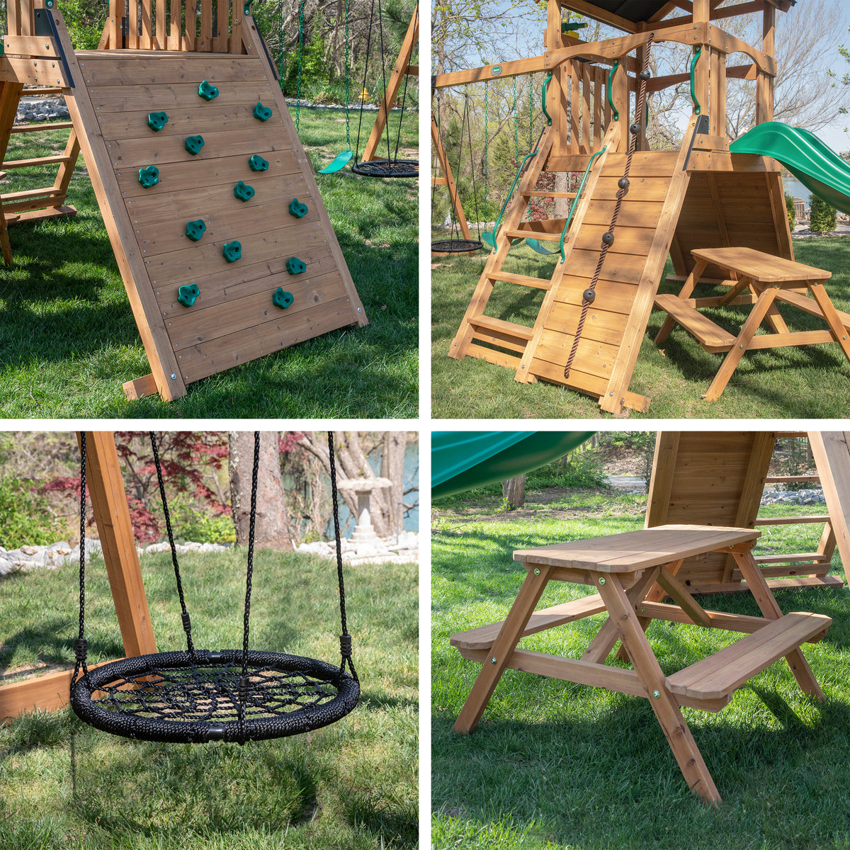 Endeavor II Swing Set with Wave Slide – Backyard Discovery