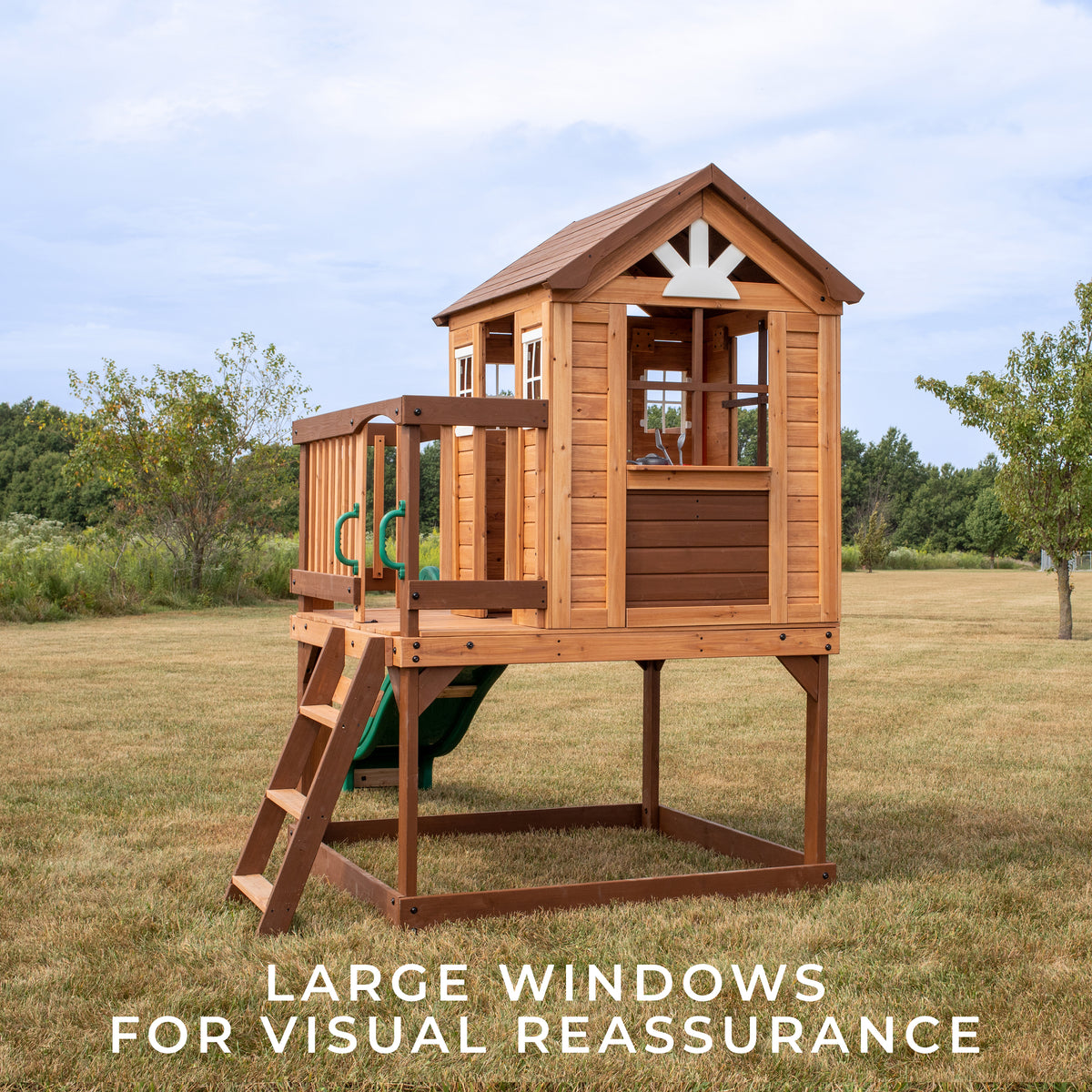 Echo Heights Elevated Wooden Playhouse – Backyard Discovery