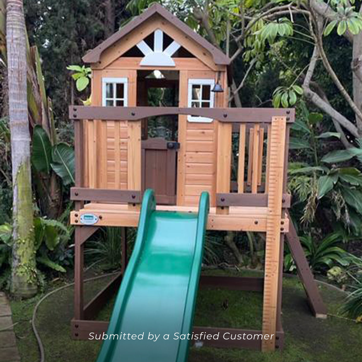 Echo Heights Elevated Wooden Playhouse – Backyard Discovery