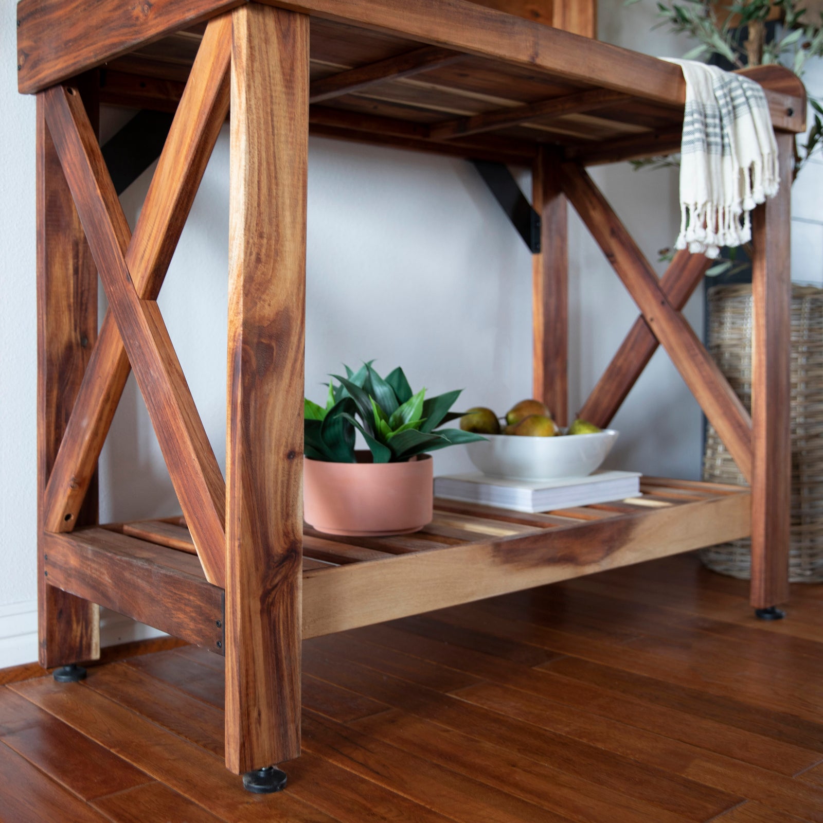 Potting Table/Bench/Serving Bar - Acacia Wood – Backyard Discovery