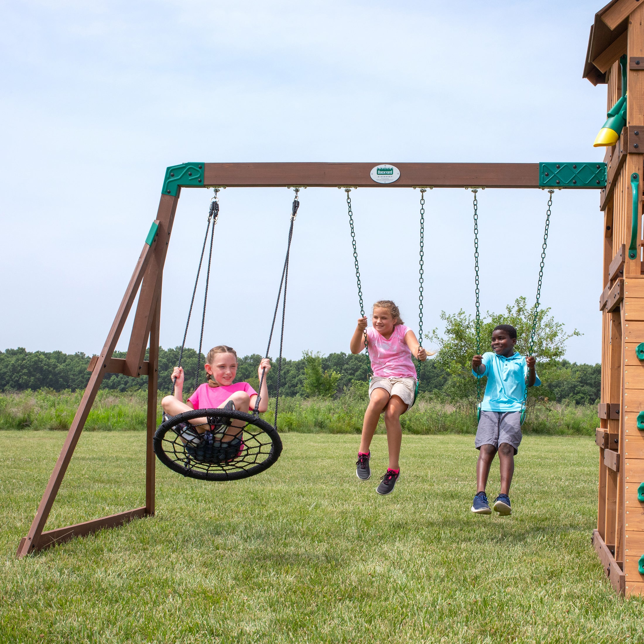 Highlander Outdoor Wooden Swing Set