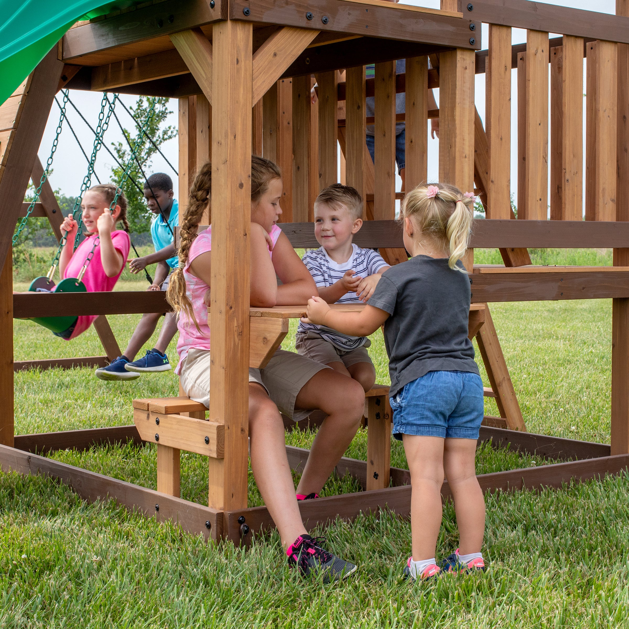 Highlander Outdoor Wooden Swing Set