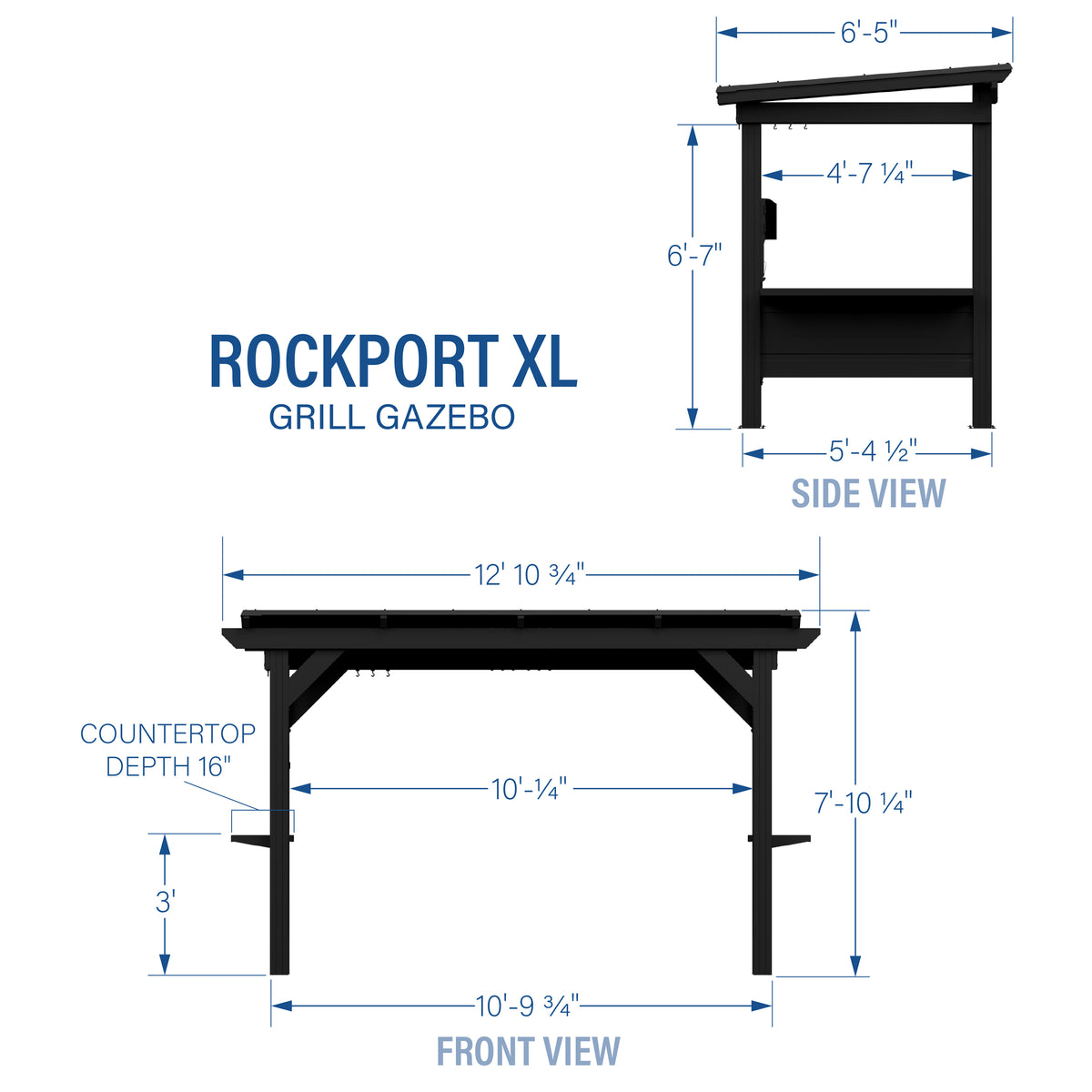 Rockport XL Steel Grill Gazebo – Backyard Discovery