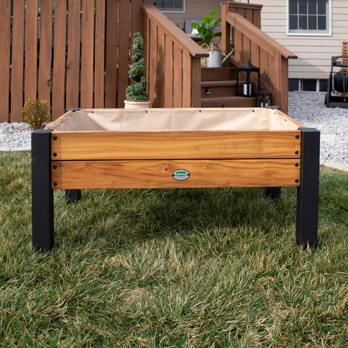 Raised Planter 100% Authentic Teak Wood – Backyard Discovery