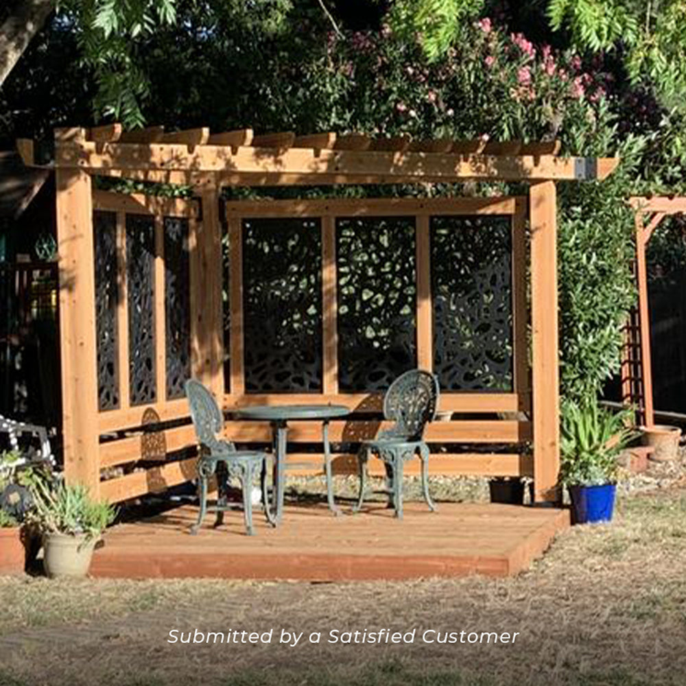 Verona Corner Pergola-Bamboo Panels – Backyard Discovery