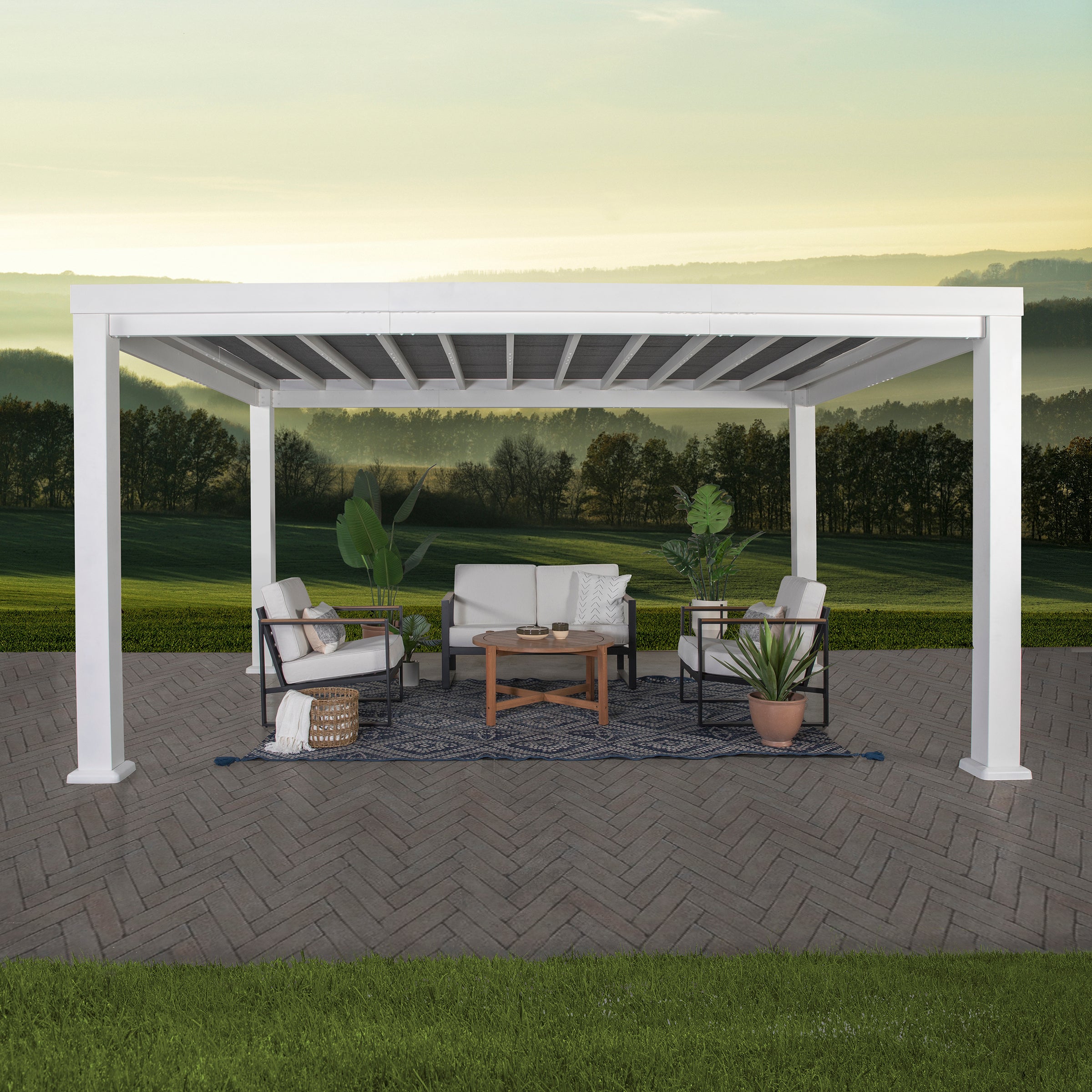 14x12 Windham Modern Steel Pergola